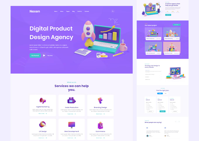 Do website landing page ui ux design by Mumtahinamahi | Fiverr