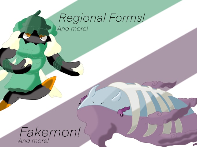 Make you a fakemon, animal, or creature character art by Thecolorshader ...