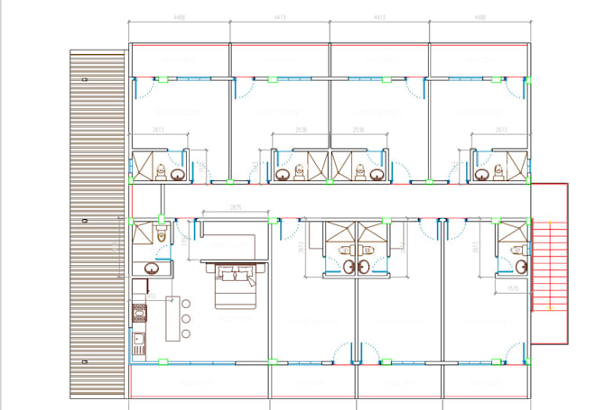 Draw, redraw 2d architectural floor plan, blue print autocad by ...