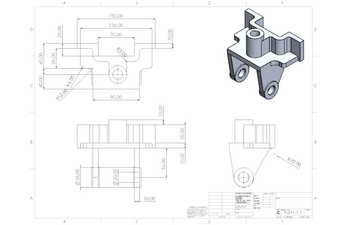 Do 3d models and 2d drawings in solidworks or inventor