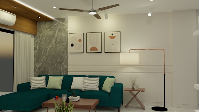 Do 2d layouts and 3d modelling and rendering of the interior spaces ...