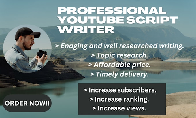 Be your professional youtube script writer by Charis_001 | Fiverr