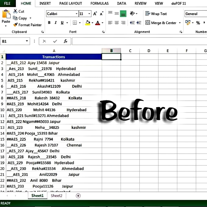Data cleanup, data entry, copy writing in excel sheet by Arbaz0629 | Fiverr