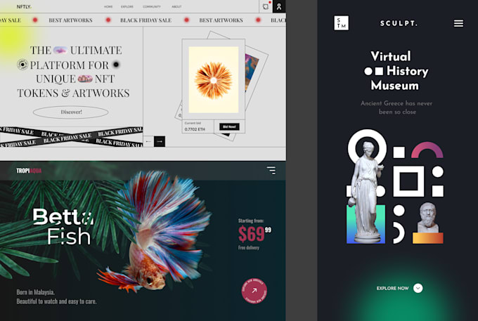 Create modern ui ux and landing page design by Ujime_ | Fiverr