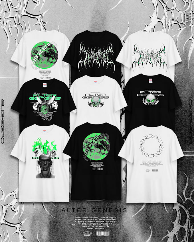 Design edgy graphics for your tshirts by Roger_llopis | Fiverr