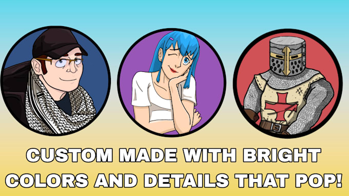 Draw a custom profile picture for you by Quickdigitalart | Fiverr