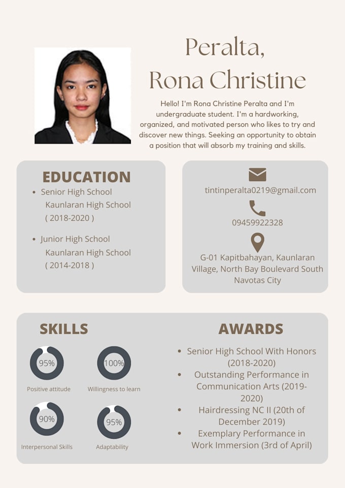 Design a unique and outstanding poster and resume by Arnielynsenita ...