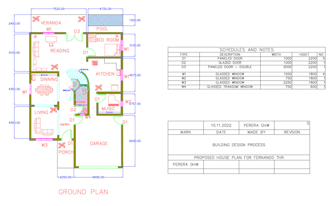 Do architectural 2d floor, house plan design from hand sketch, pdf or ...
