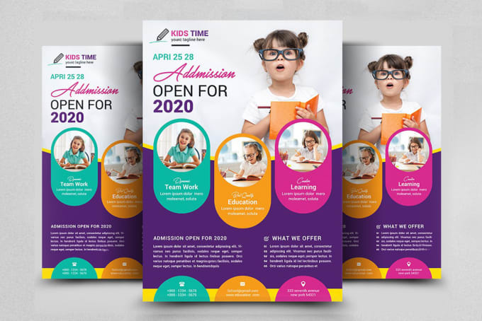 Do back to school, kids party, or graduation flyer by Creative_ogx | Fiverr