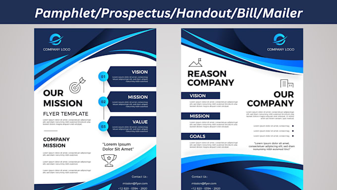 Deign pamphlet, prospectus, handout, mailer and bill by Zainlogodesigne | Fiverr