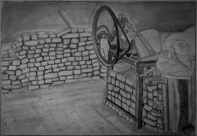 Draw pencil sketch landscape, building, nature and scenery by ...