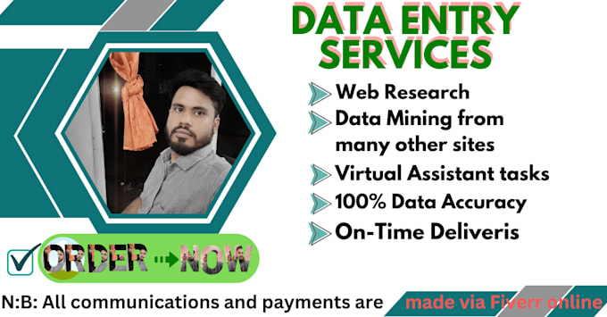Do data mining, web research data cleaning copy paste,data entry by Fazlerabbi6271 | Fiverr
