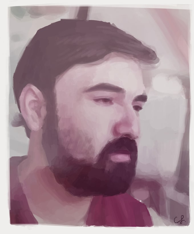 Make a photorealistic portrait using digital art software by ...
