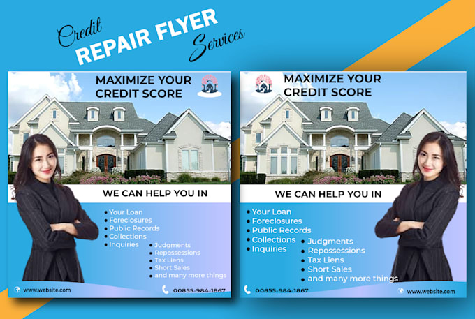 Design score tax, credit score, and credit repair flyer by ...