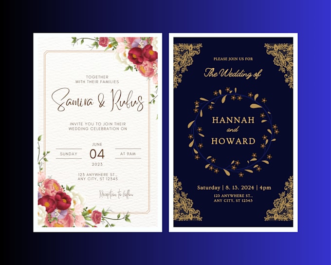 Create a unique wedding invitation, especially for you by Amaldesigns ...