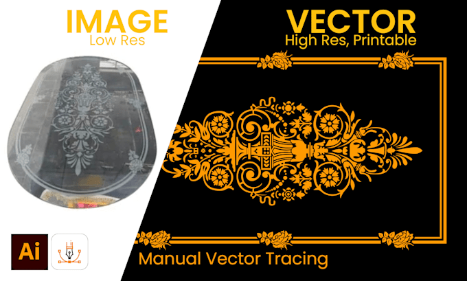 Provide vector tracing services by Mubashirhani292 | Fiverr