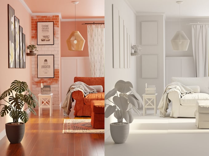 Modelize and render 3d model on blender by Instantsdeco | Fiverr