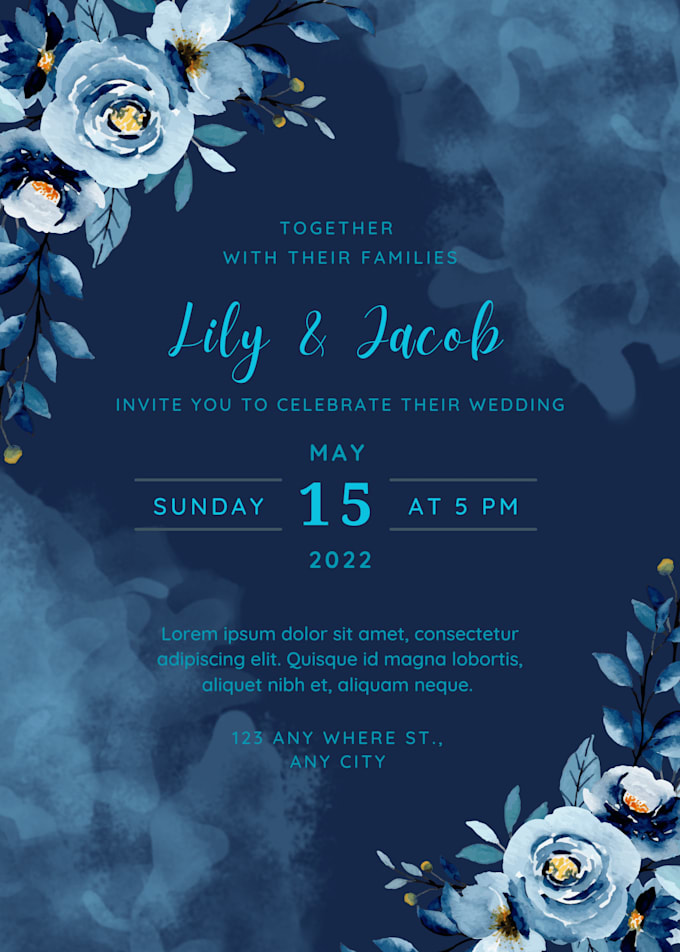 Design the most beautiful wedding invitation by Hadihadi236 | Fiverr