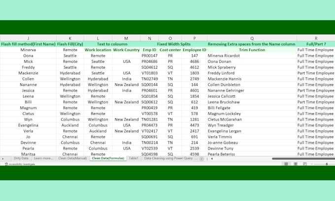 Provide excel data formatting and cleaning in 24 hours by Hamza_ihsan5 ... Provide excel data formatting and cleaning in 24 hours by Hamza_ihsan5 ...