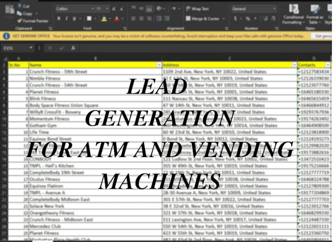 Generate business leads for placing vending or atm machines by Pro ...