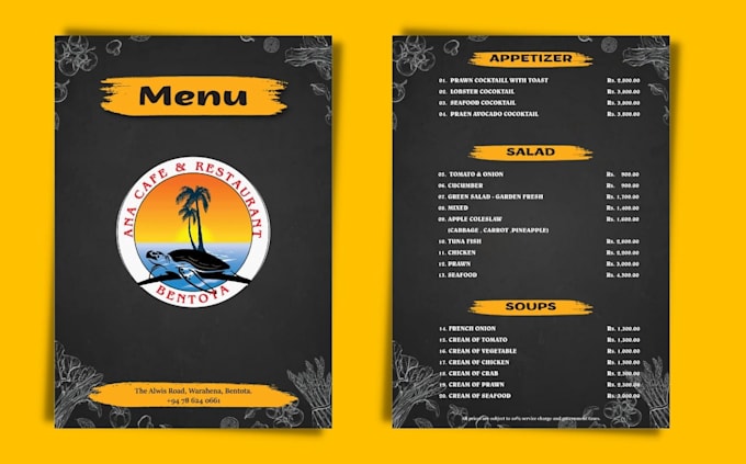 Design professional, modern food menu and menu price list by Techbro96 ...