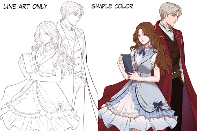 Draw manhwa style for your cover novel digital by Sookmayaleec | Fiverr