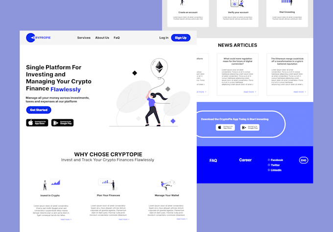 Create creative modern ui ux design for website, web app or landing ...