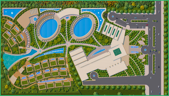 Do 2d,3d site plan, garden, courtyard and landscape design by ...