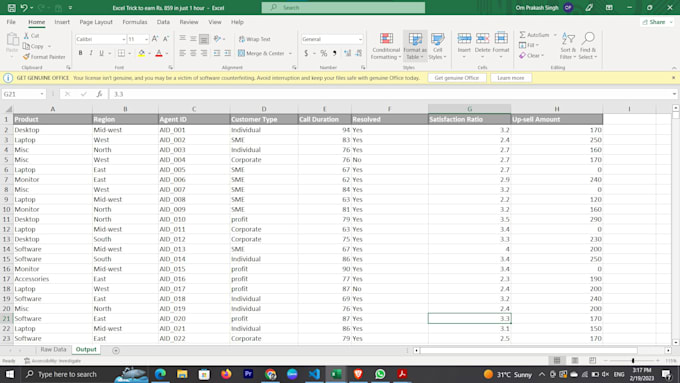 Do data cleaning, splitting, formatting, sorting or separate excel or csv by Ommy11 | Fiverr