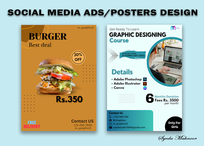 Do any professional social media posts, ads, template design by Noor456 ...