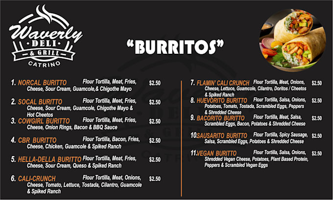 Create attractive menu cards for your restaurant by Iqraaarshad | Fiverr