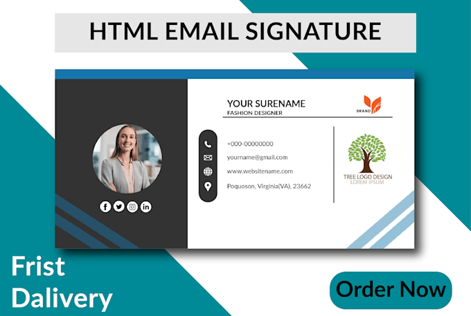 Create clickable or html email signatures for gmail, outlook by Sultanaarifa383 | Fiverr