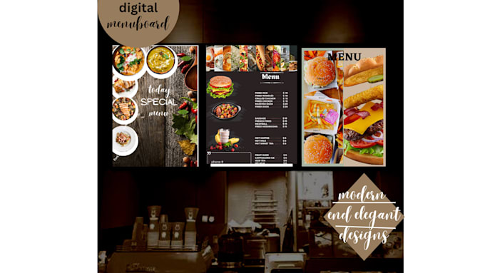 Create attractive menu board designs by Waniatahir403 | Fiverr