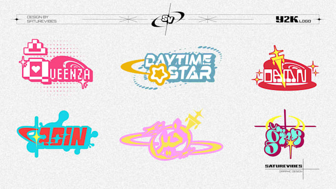 Design awesome y2k streetwear logo for your brand by Saturevibes | Fiverr