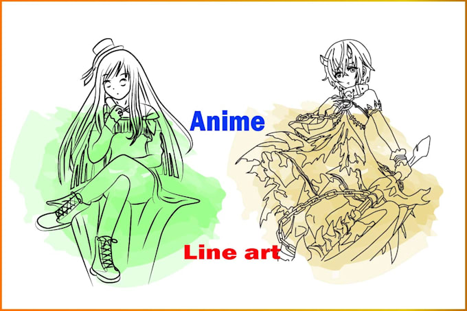 Line art anime high quality and resolution , line art anime character ...