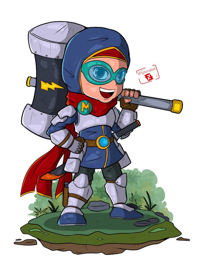 Draw custom cartoon character design by Febrinalfeb | Fiverr