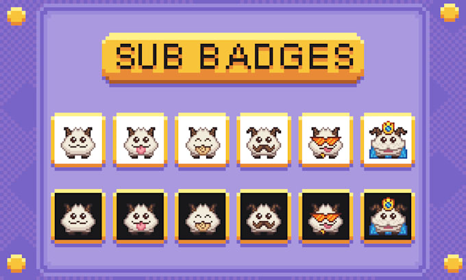 Create custom twitch sub badges in pixel art for you by Enricomandelli2 ...