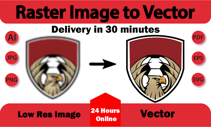Convert image to vector, vector tracing, logo redraw in 1 hour by Emran ...