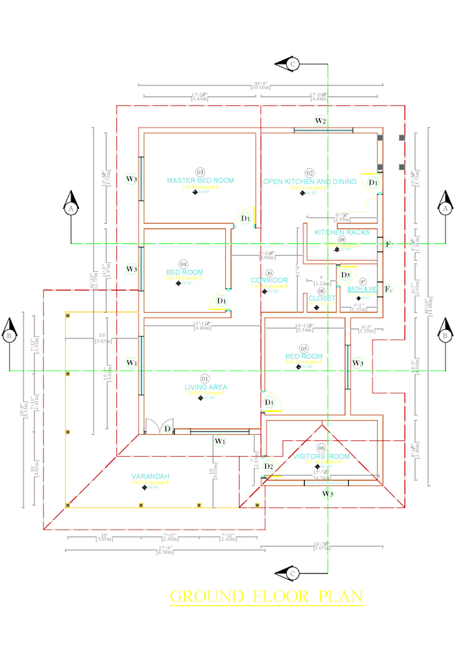 Draw 2d floor plans in autocad from sketches or pdfs by Sl_acad | Fiverr
