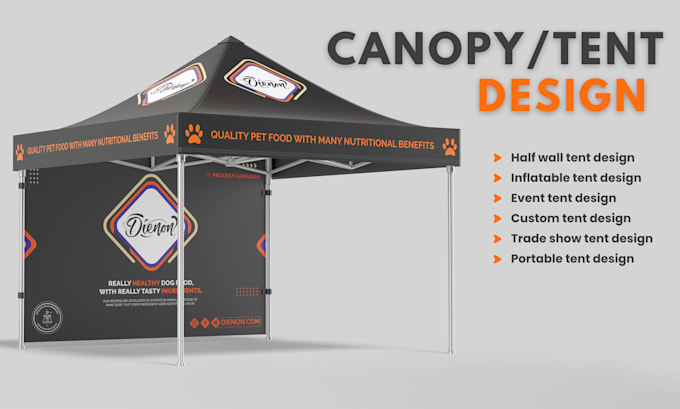 Design a promotional tent canopy feather flag tent design by ...