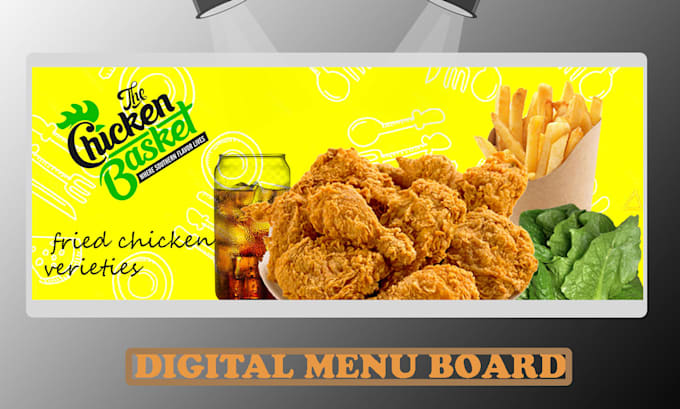 Design food menu, digital food menu board by Lrknimra | Fiverr