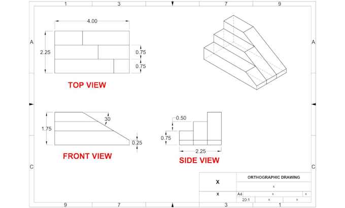 2d engineering drawings, mechanical drawings, technical drawings, cad ...