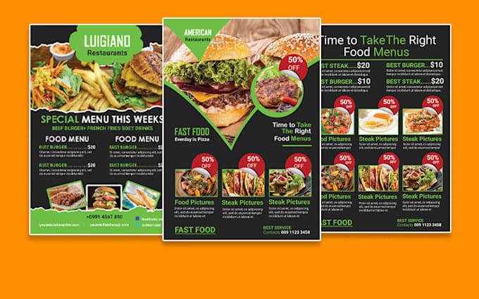 Create amazing menu design, bar restaurant menu, price list, food menu ...