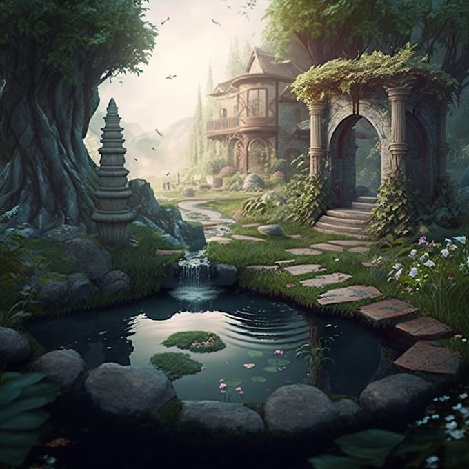 Do 3d landscape design and fantasy rendering by Arpointa | Fiverr