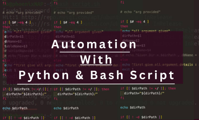 Do automate using a bash script and python by Raushan5 | Fiverr Do automate using a bash script and python by Raushan5 | Fiverr