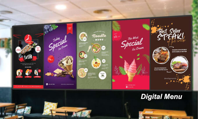 Design impressive digital, printable, board menu by Ankushji1990 | Fiverr
