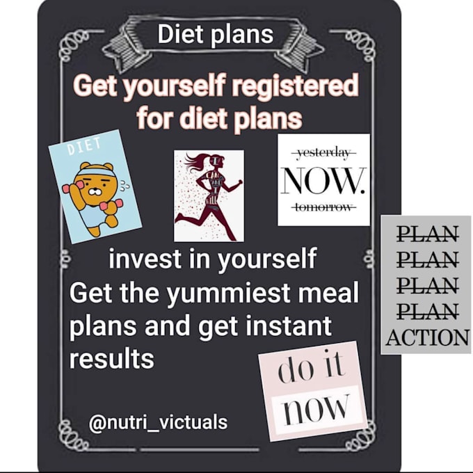 Be your nutritionist providing personalised diet plans by Afrajabbar | Fiverr