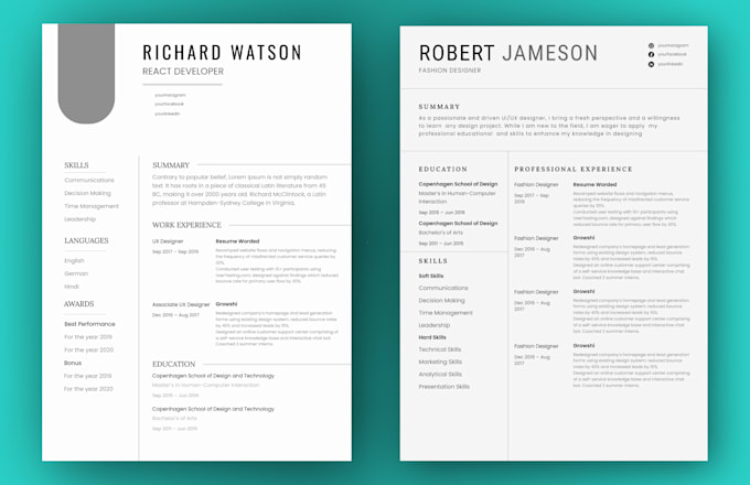 Be your professional cv maker or resume designer by Argaming379 | Fiverr