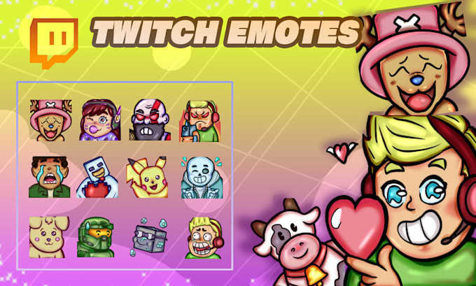 Do amazing custom emotes for twitch by Deyggm | Fiverr