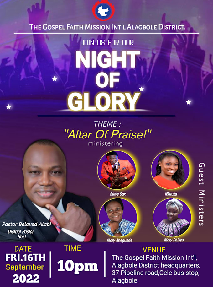 Design your church program flyers by Andycool88 | Fiverr